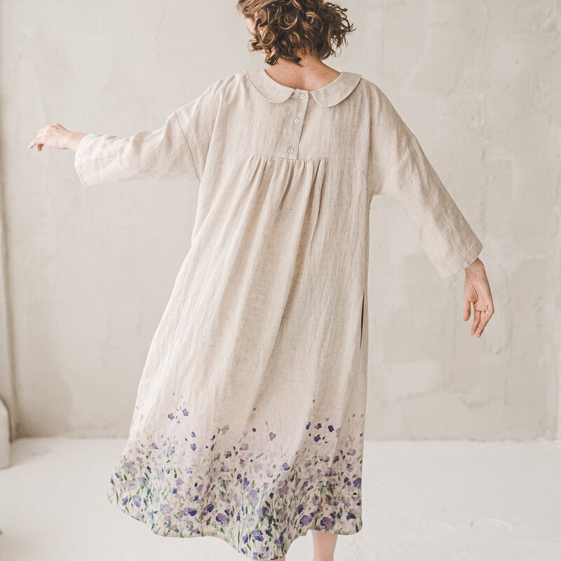 Natural Linen Dress - Etsy