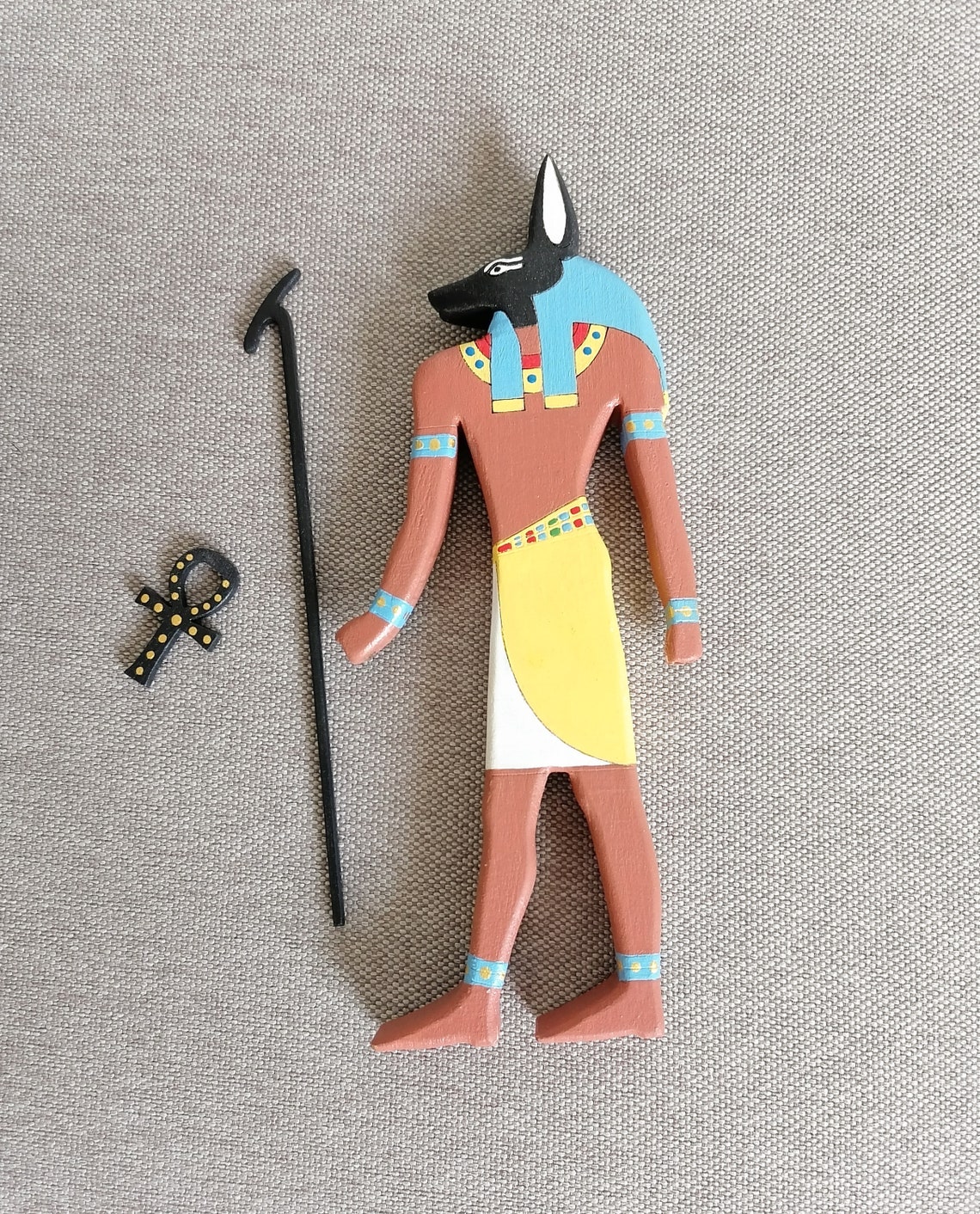 Egyptian God Anubis Anubis Statue Hand-painted Ancient - Etsy