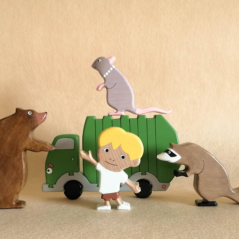 Handmade Trash Truck - Etsy UK