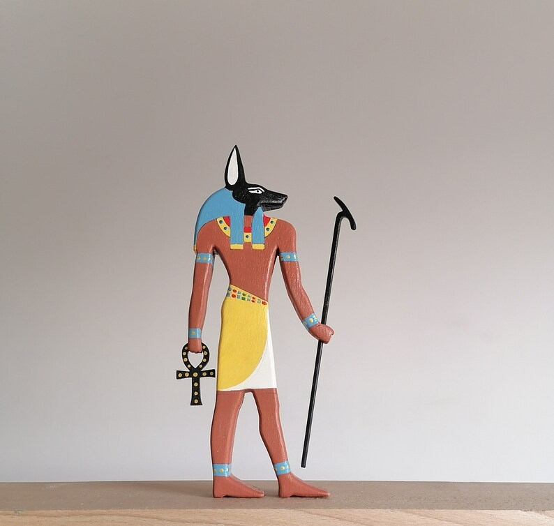 Egyptian God Anubis Anubis Statue Hand-painted Ancient - Etsy