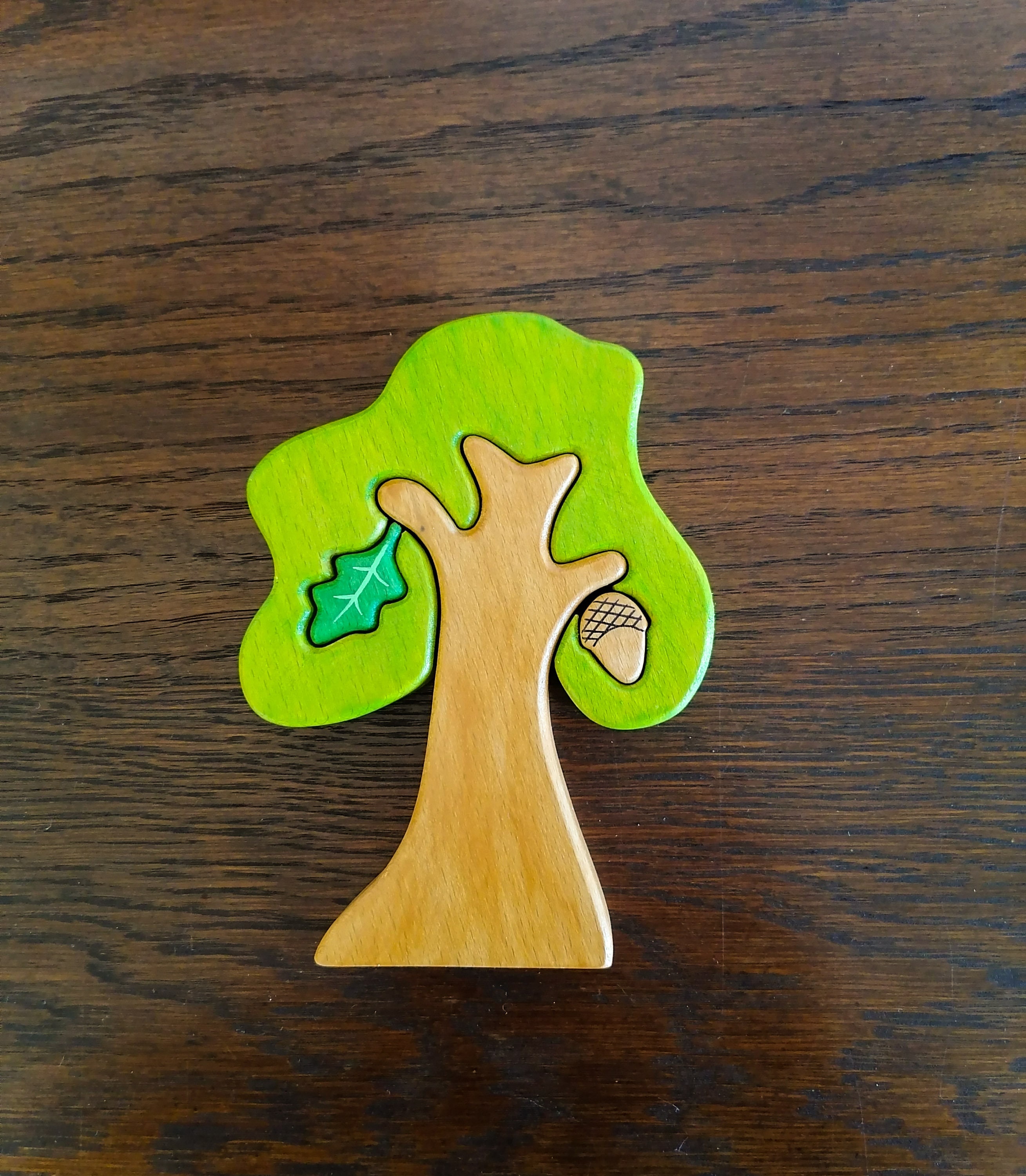 Wooden Tree Puzzle Set: Montessori Educational Toy - Etsy