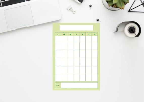 Printable Monthly Calendar Schedule of the Week to Print - Etsy