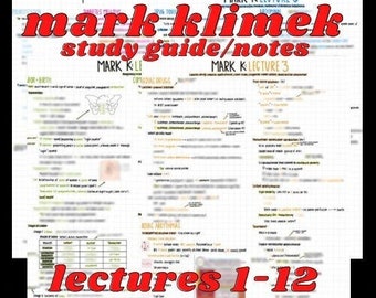 Mark K Lecture Notes - Etsy