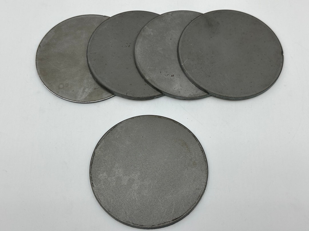 1/8" Steel Plate Round Circle Disc Mild Steel - Quanity 5 - (.125 Inch ...