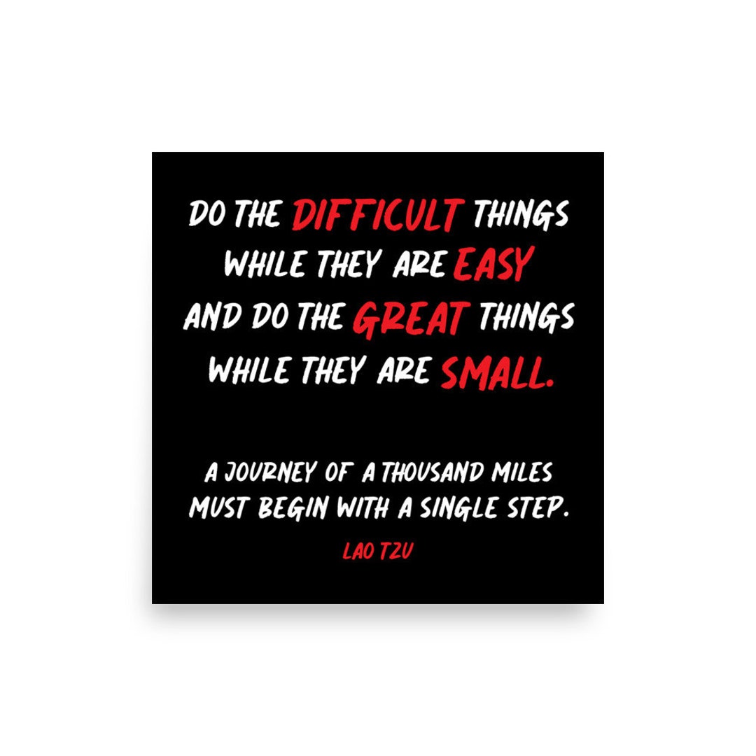 Motivational Poster - Lao Tzu Quote - WITHOUT FRAME - Etsy