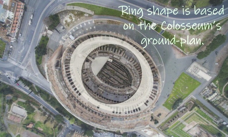 Oval Glow in the Dark Ring Ellipse Shape Design Based on the Colosseum ...