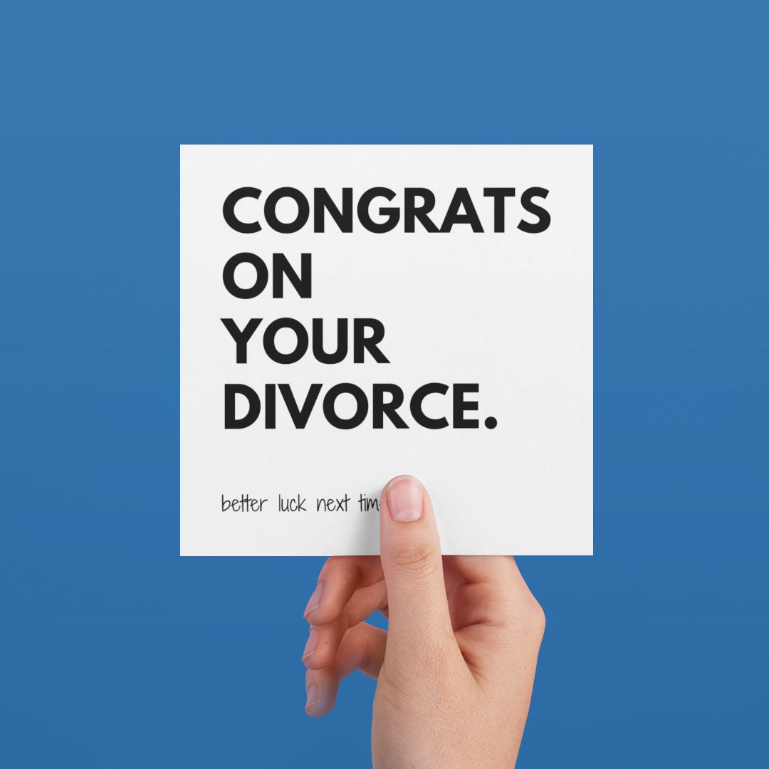 Tarjeta de divorcio feliz para ex esposa ex esposo Tarjeta - Etsy México