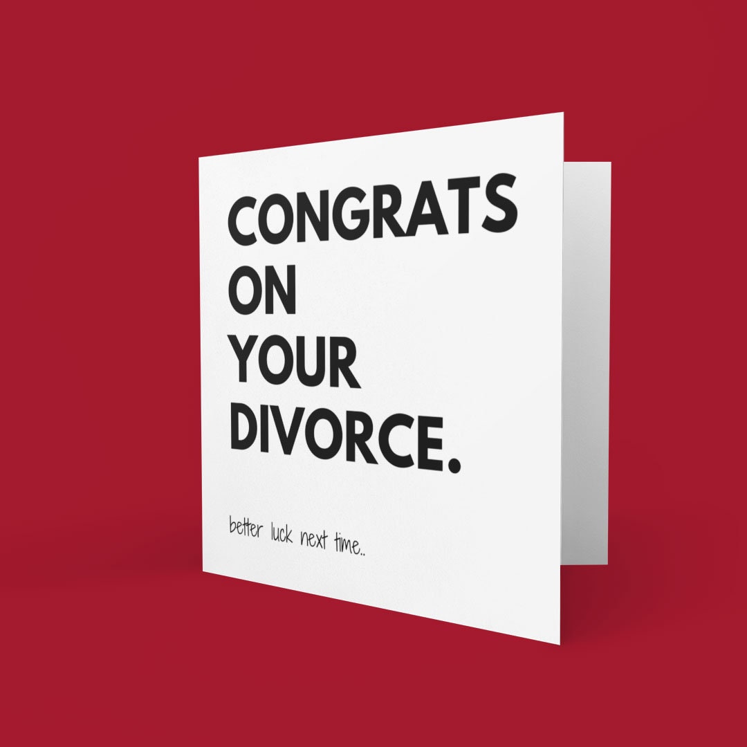 Tarjeta de divorcio feliz para ex esposa ex esposo Tarjeta - Etsy México