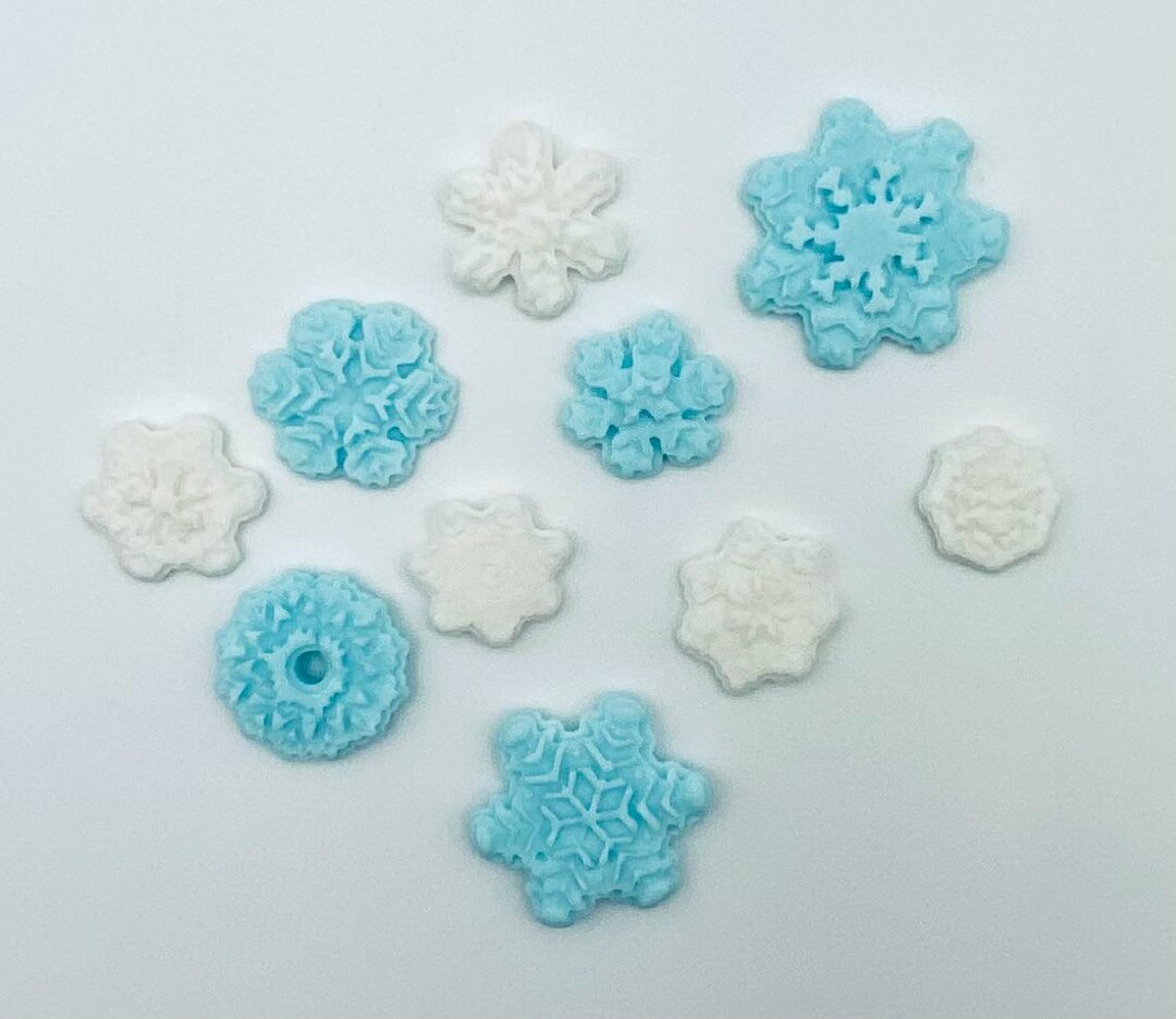 Fondant Snowflake Cake Toppers, Winter Decorations (10pc) - Etsy