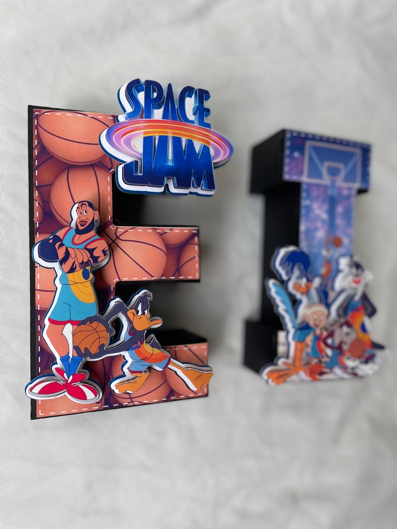 Space Jam INSPIRED 3D Letters Space Jam Birthday Space Jam - Etsy