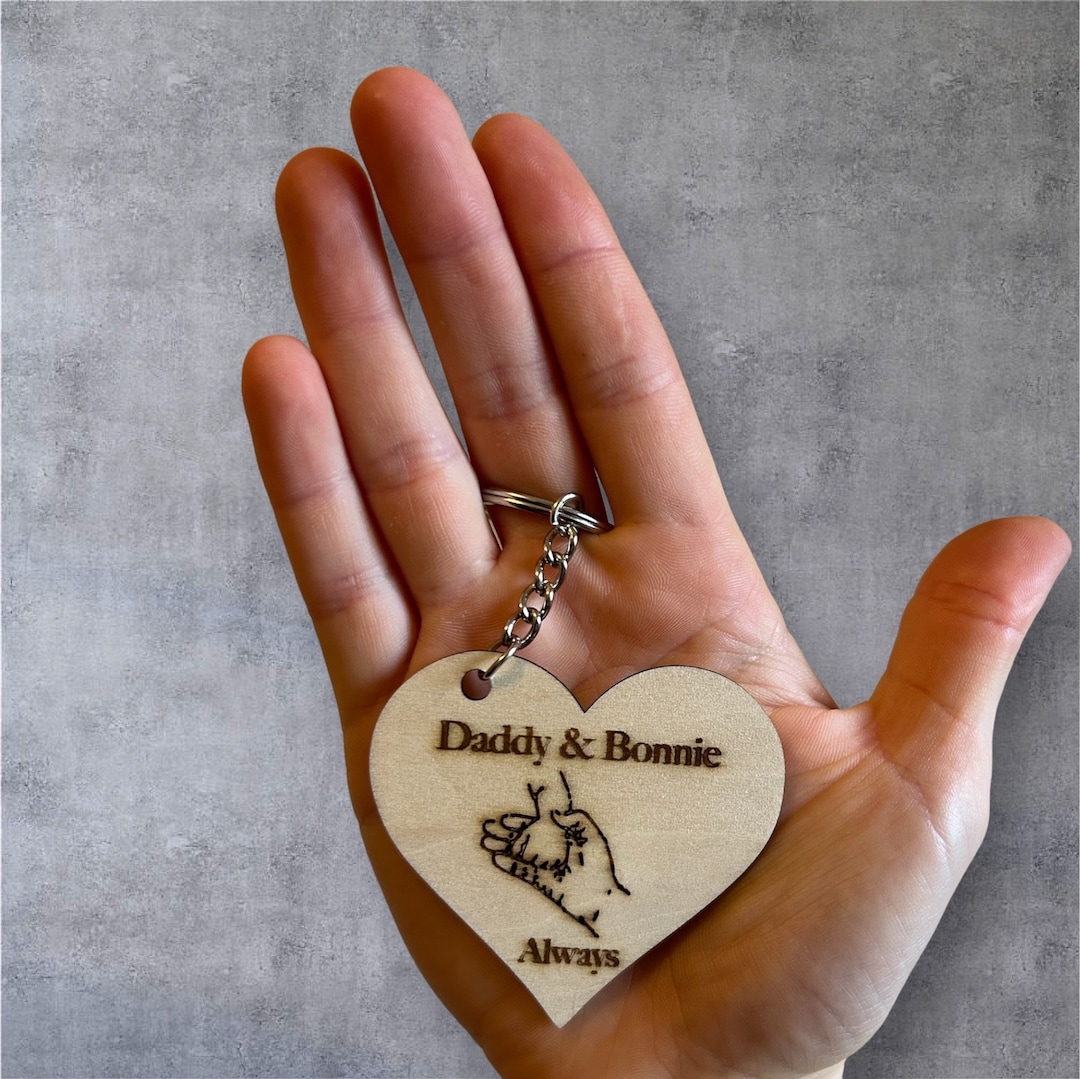 Fathers Day Keyring Daddy Personalised Keyring - Etsy