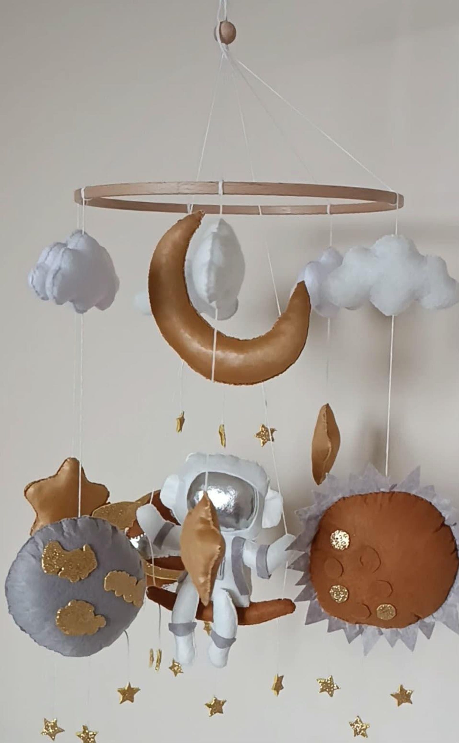 Crib Mobile Astronaut Baby Mobile Baby Gift Space Nursery Decor Felt ...