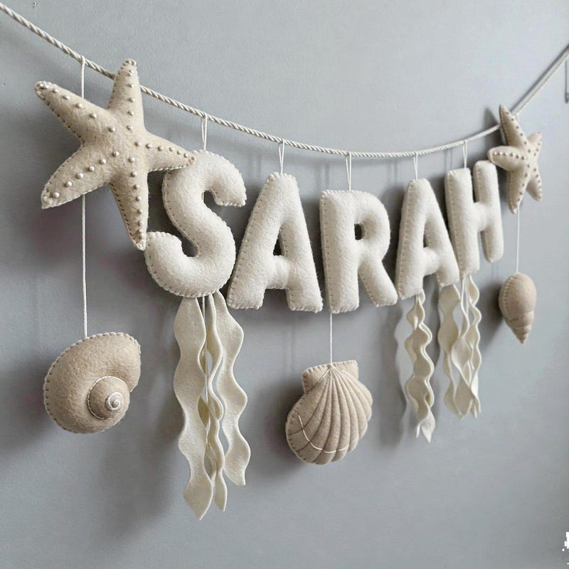 Seaside Nursery Name Sign - Etsy