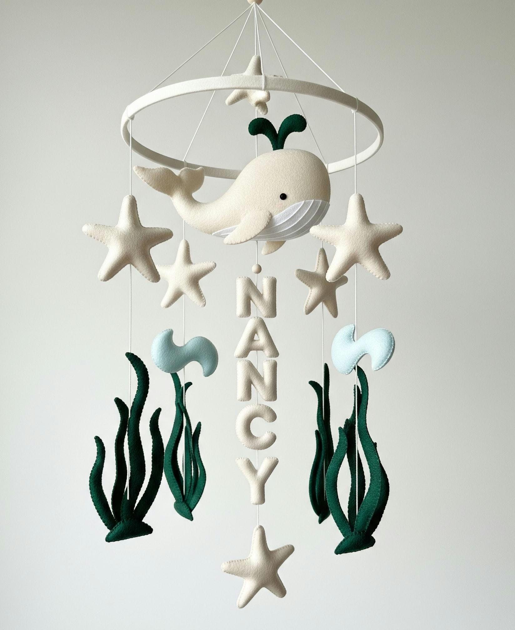 Ocean Baby Mobile Whale Neutral Sea Creature Mobile Under the Sea Ocean ...