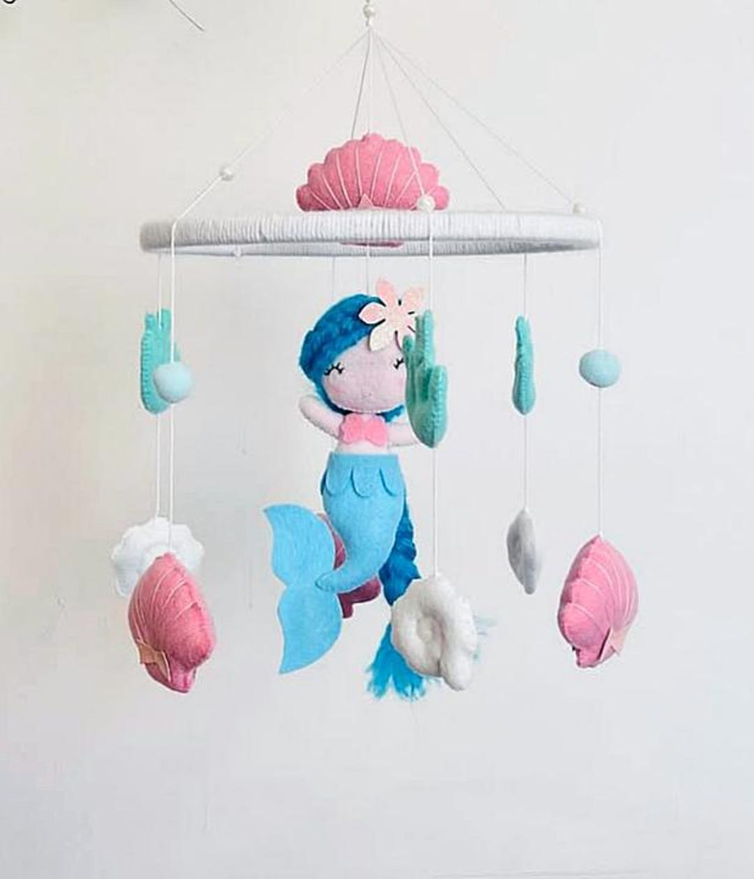 Personalized Mermaid Ocean Baby Mobile Sea World Baby Crib Mobile Sea ...