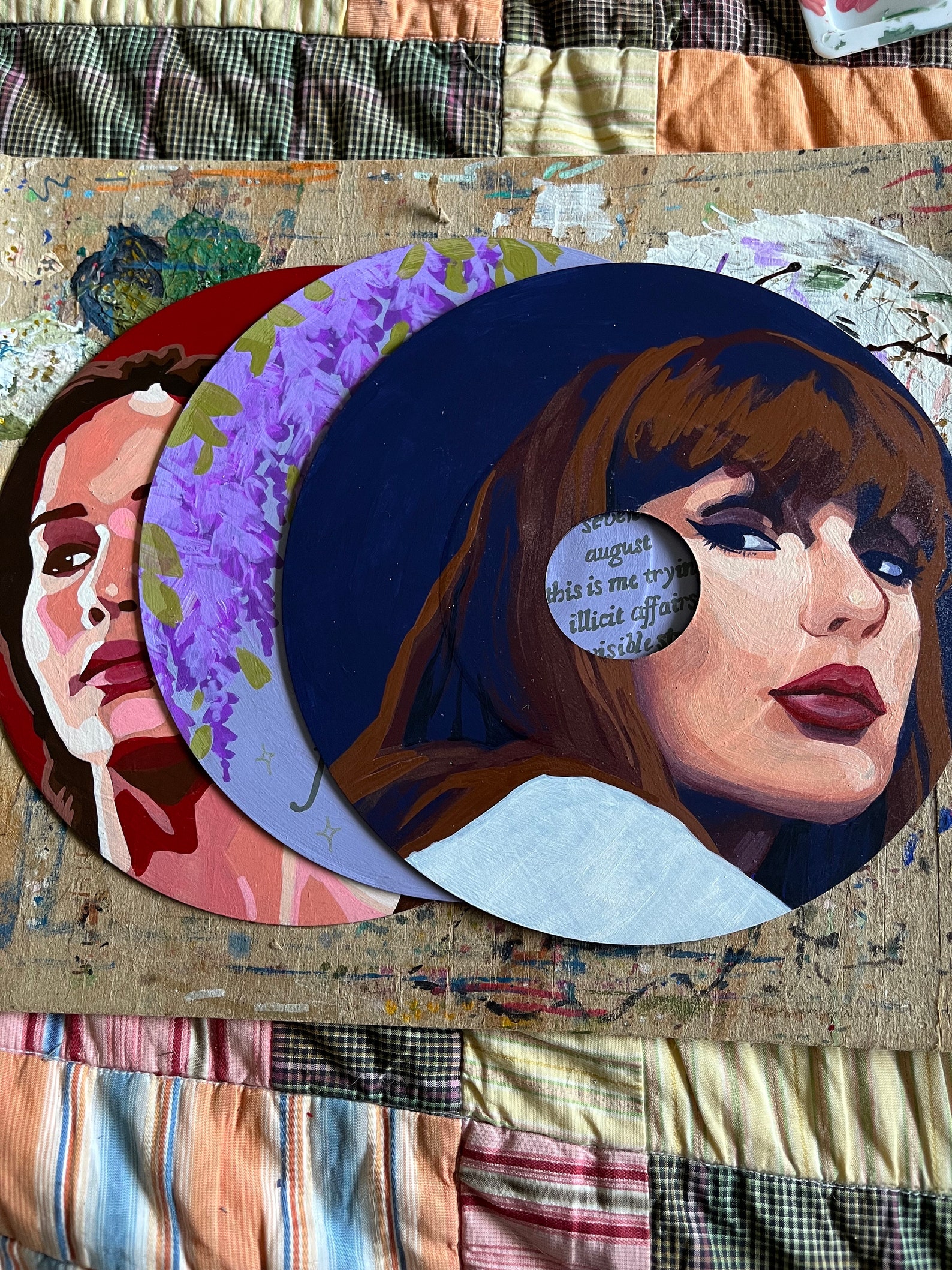 Custom Painted 7 In. Vinyl Record - Etsy