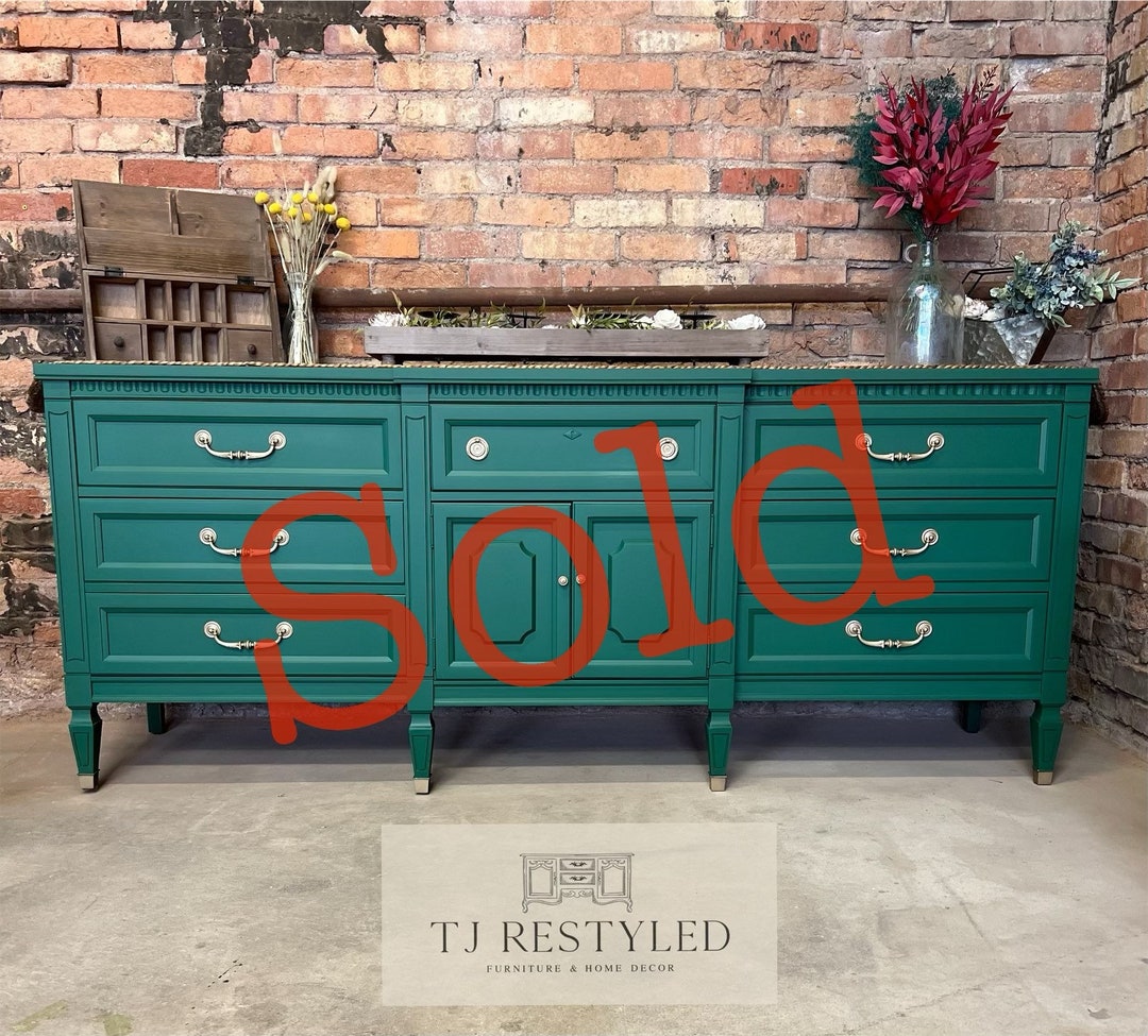 SOLD- Emerald Green Buffet - Etsy