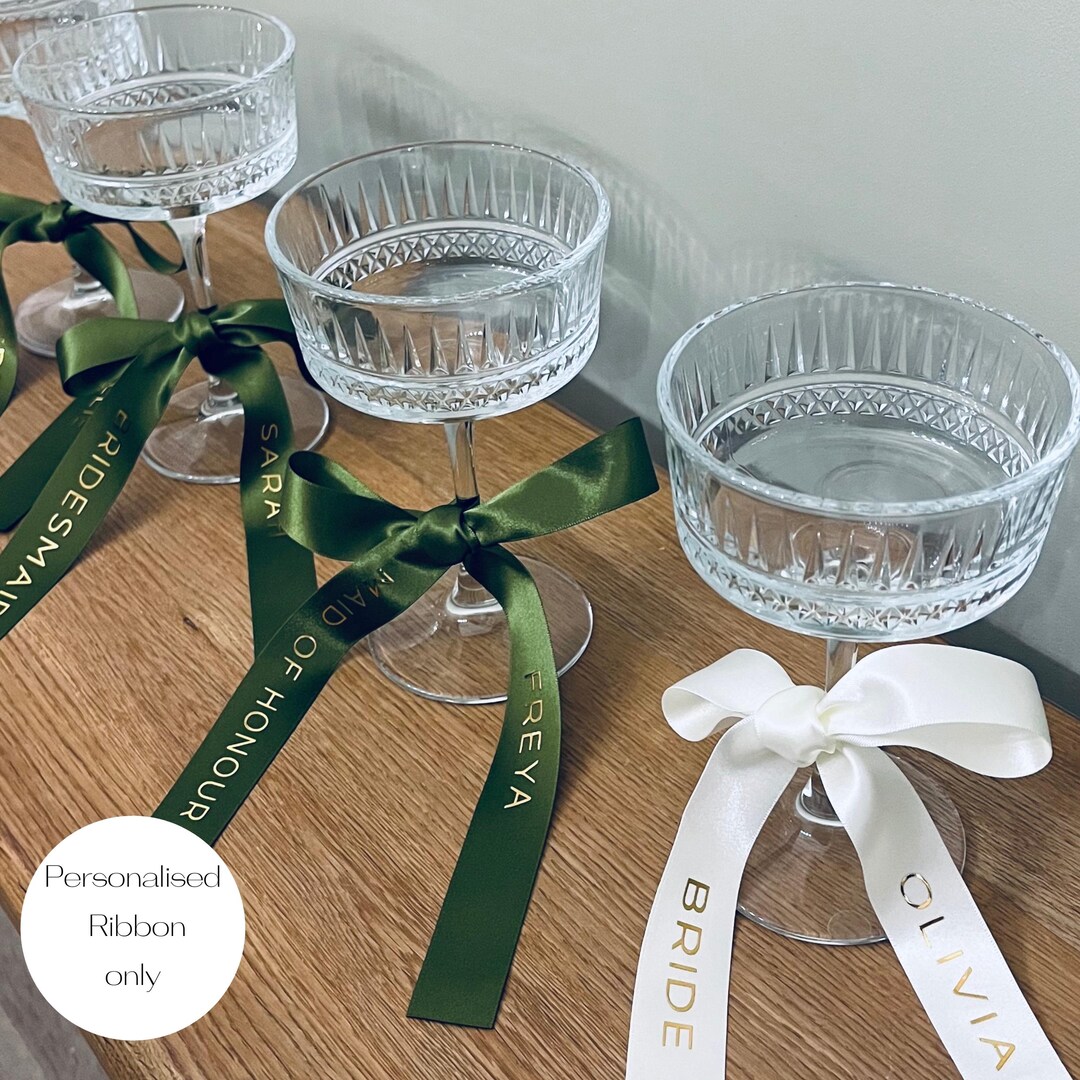 Olive Green Wedding Ribbons - Bridesmaid Ribbons - Bride Personalised ...