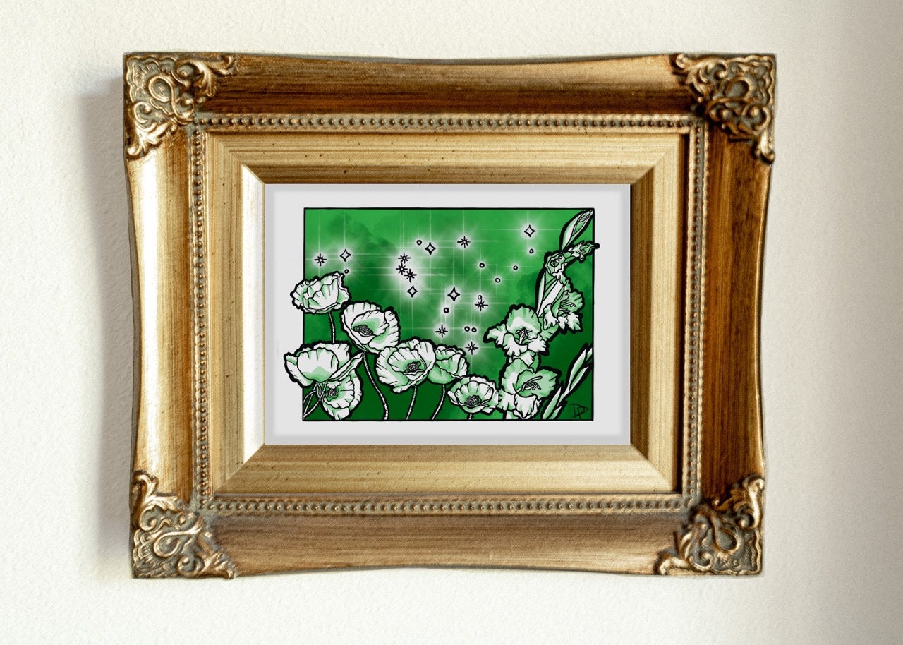 Birth Flower & Astrological Constellation Print - Etsy
