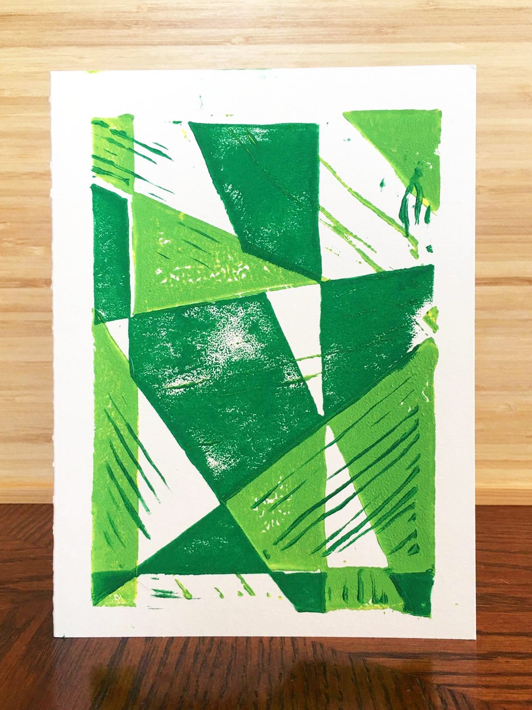 GEOMETRIC | Hand-stamped Block Print Greeting Cards - Etsy