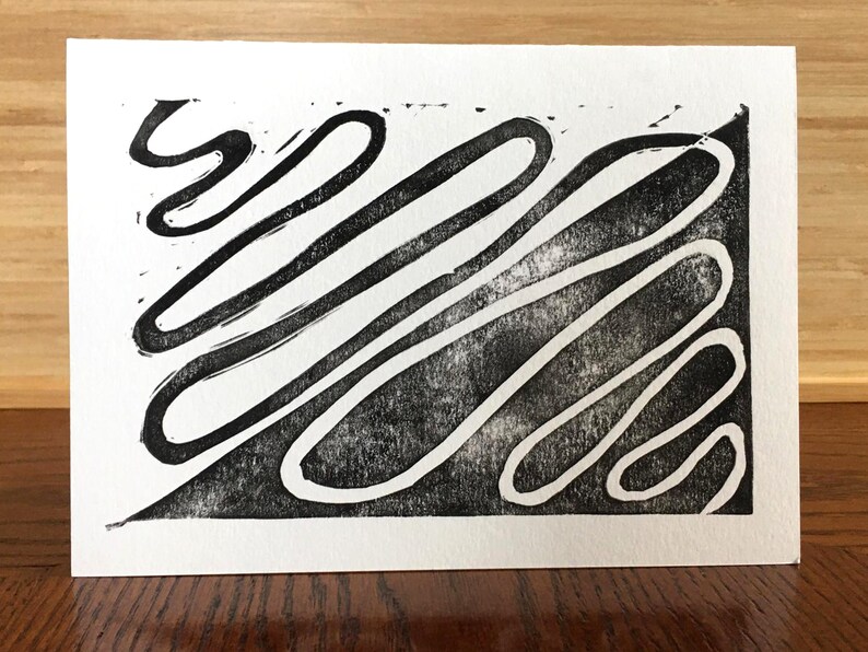 DECO | Hand-stamped Block Print Greeting Cards - Etsy