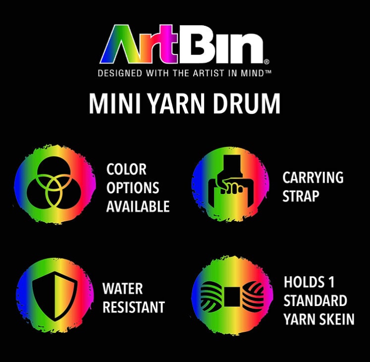 Artbin 6824AG Mini Yarn Drum, Portable Knitting & Crochet Storage, 1 ...