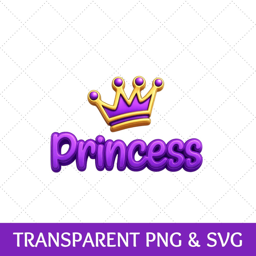 Purple and Gold Princess SVG | Crown PNG | Crown Image - Etsy