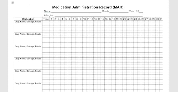 Medication Documentation Templates - Etsy Medication Documentation Templates - Etsy