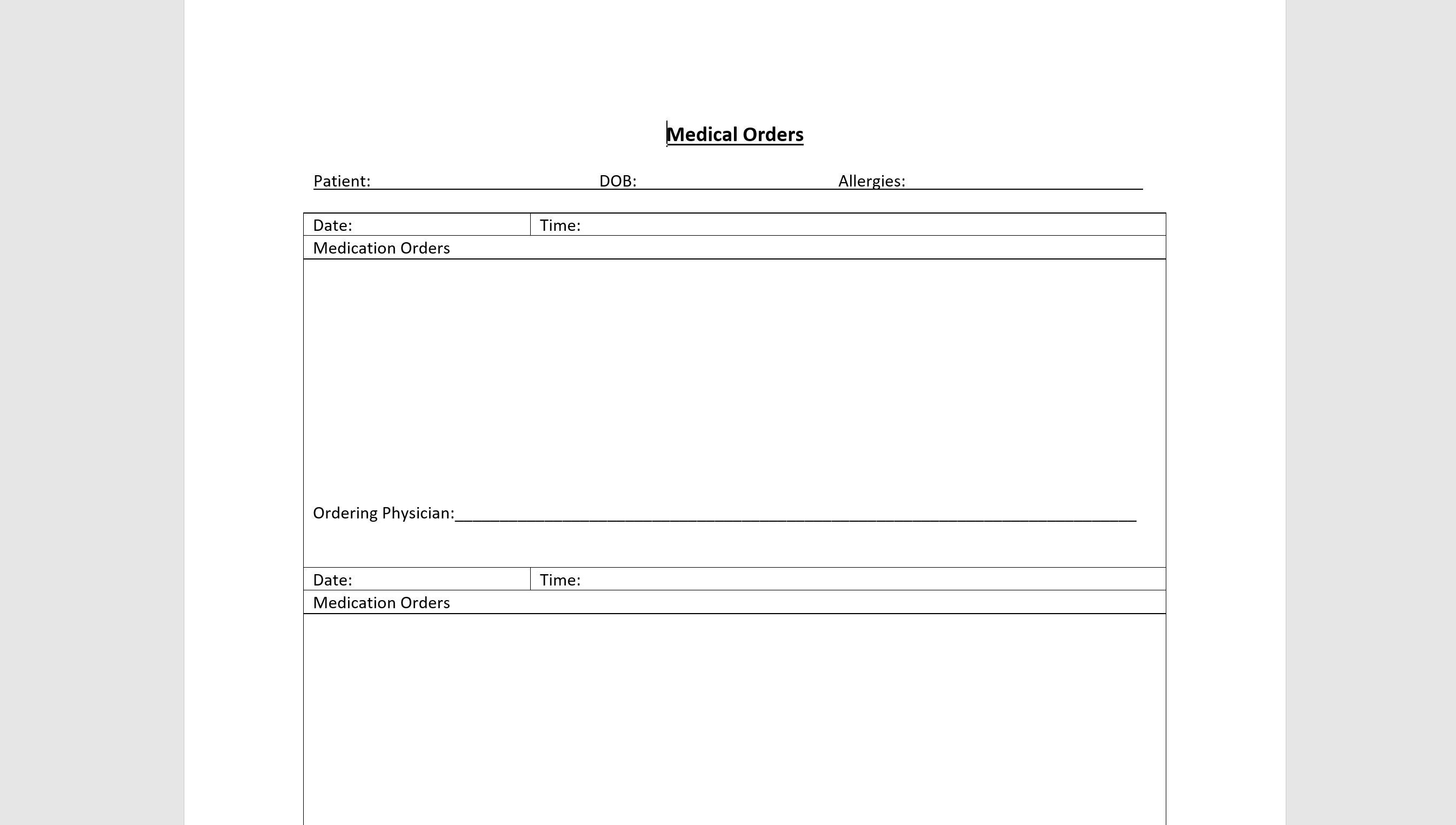 Medication Documentation Templates - Etsy