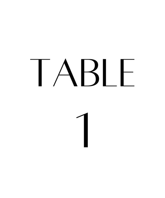 Printable Table Numbers 1-10 | Etsy