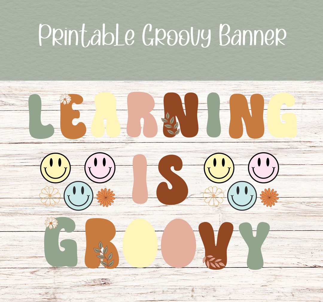 Classroom Banner, Groovy Decor, Bulletin Board, Retro Classroom ...