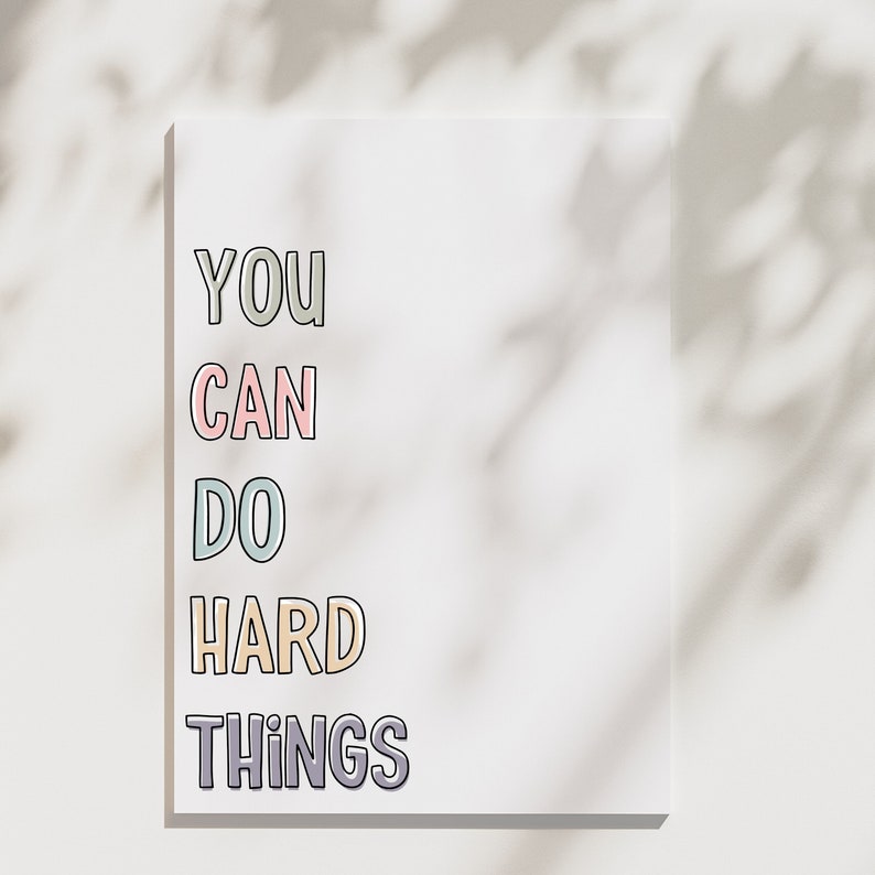 You Can Do Hard Things Learning Posters Classroom Décor - Etsy