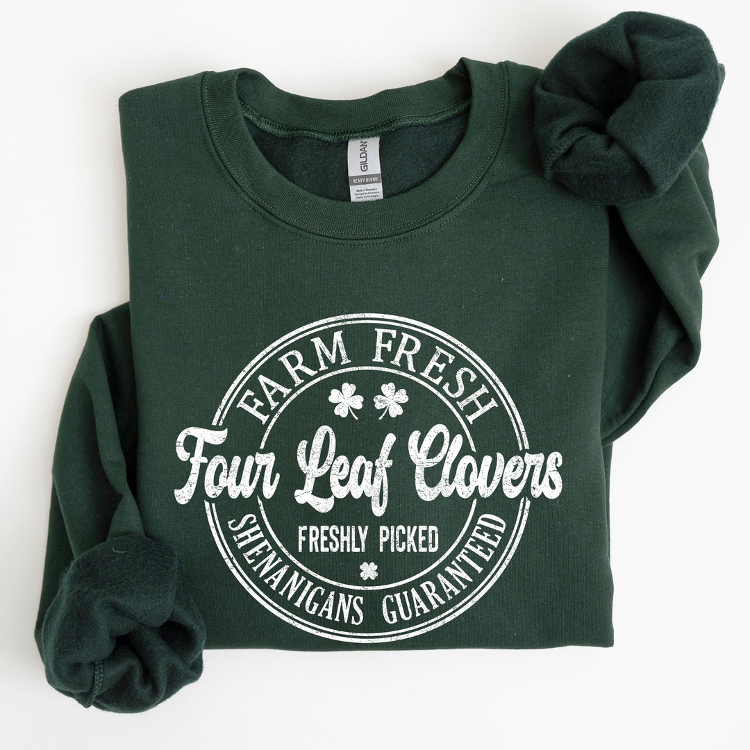 Four Leaf Clover Farms Sweatshirt, St Patrick's Day, Farm Sign ...