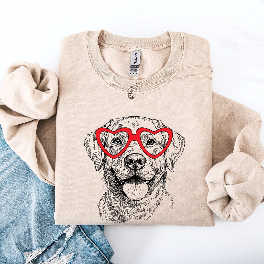Labrador Retriever, Pet, Dog Breed, Valentine's Sweatshirt, Crewneck ...