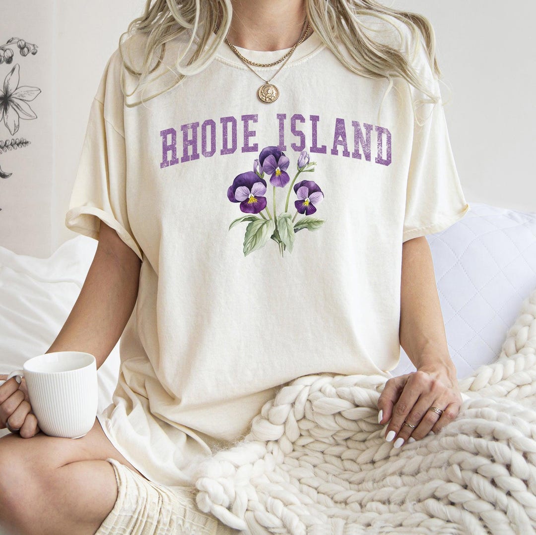 Rhode Island State Flower Comfort Colors Tshirt, Flower Tee, Botanical ...