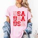 USA, Retro Patriotic, America, Stars, Red, 4th of July Tshirt, Comfort ...