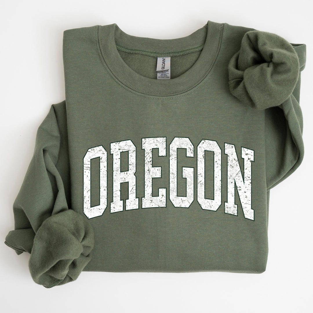 Oregon Sweatshirt, Game Day Crew Neck, College Team Apparel - Etsy