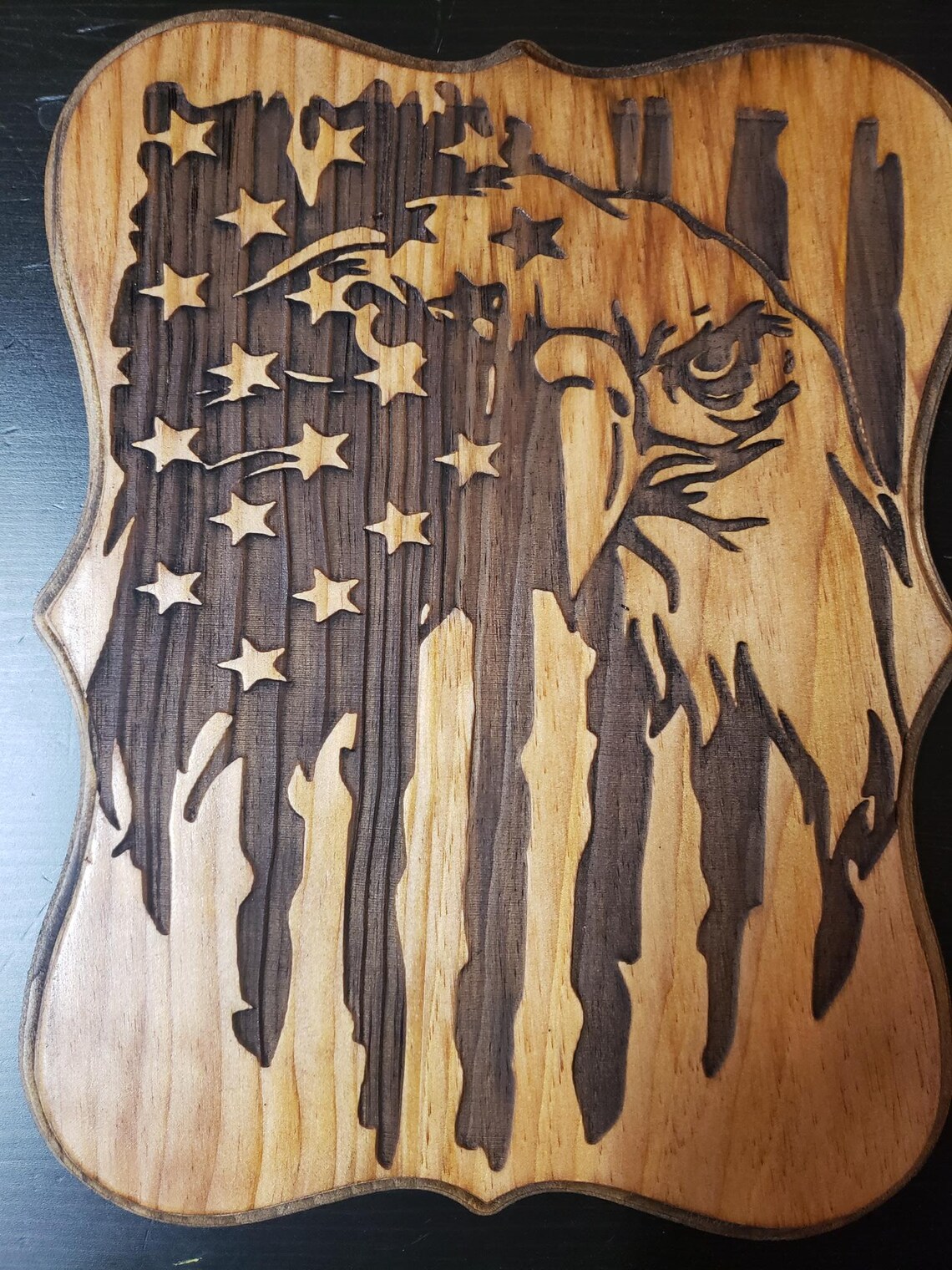 Wood Engraved Patriotic Plaque - Etsy