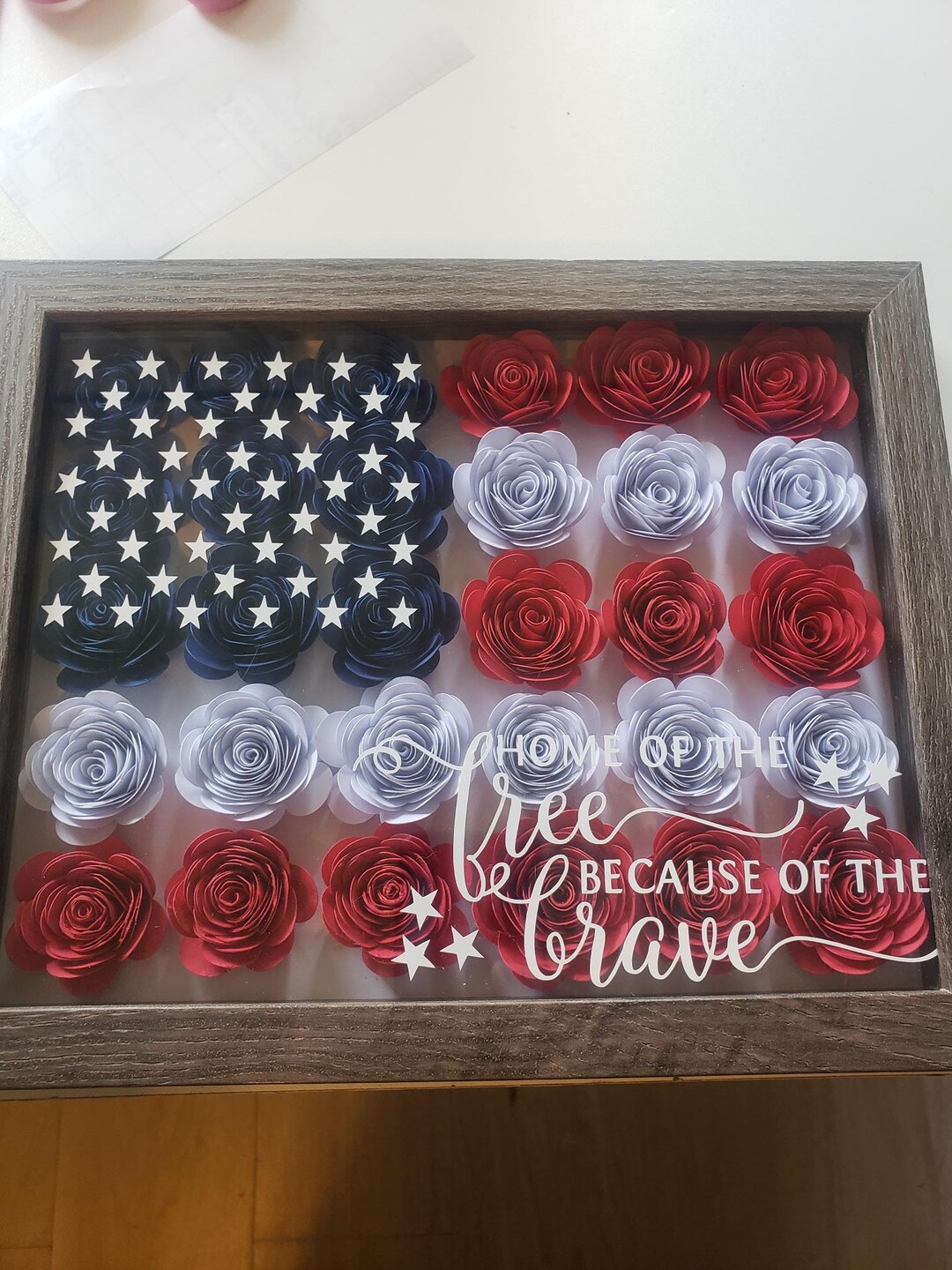 8x10 Framed Hand Made Flower Flag. Patriotic Pictures. American Flag - Etsy
