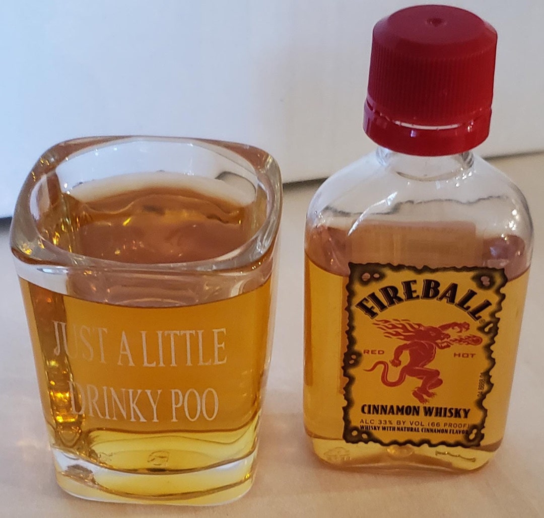 A 1.5oz. Shot Glass With the Saying "just a Little Drinky Poo" Engraved ...