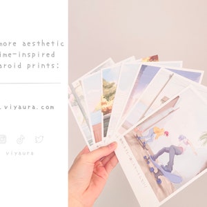 Aesthetic Anime Postcard Prints: Anime Prints, Minimalist Art Prints ...