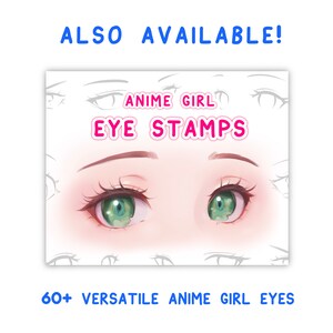 Anime Eyes Procreate Brush Set - Boy Eye Stamps Brush Pack Ipad ...