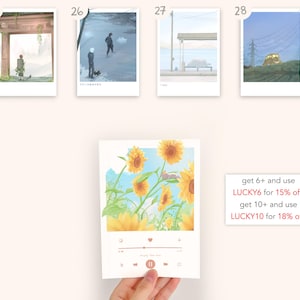 Aesthetic Anime Postcard Prints: Anime Prints, Minimalist Art Prints - Etsy