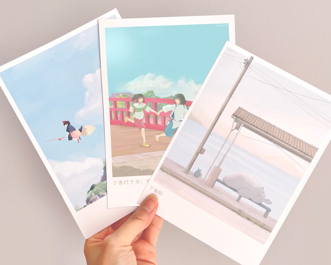 Aesthetic Anime Movie Postcard Prints Set: Anime Prints, Minimalist Art ...