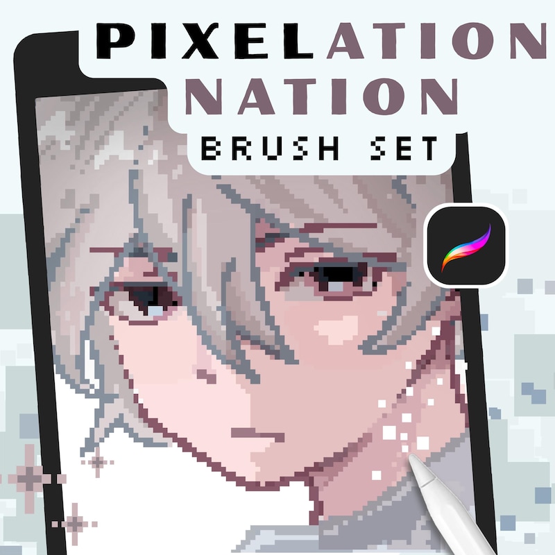 Pixel Pattern Brushes - Etsy