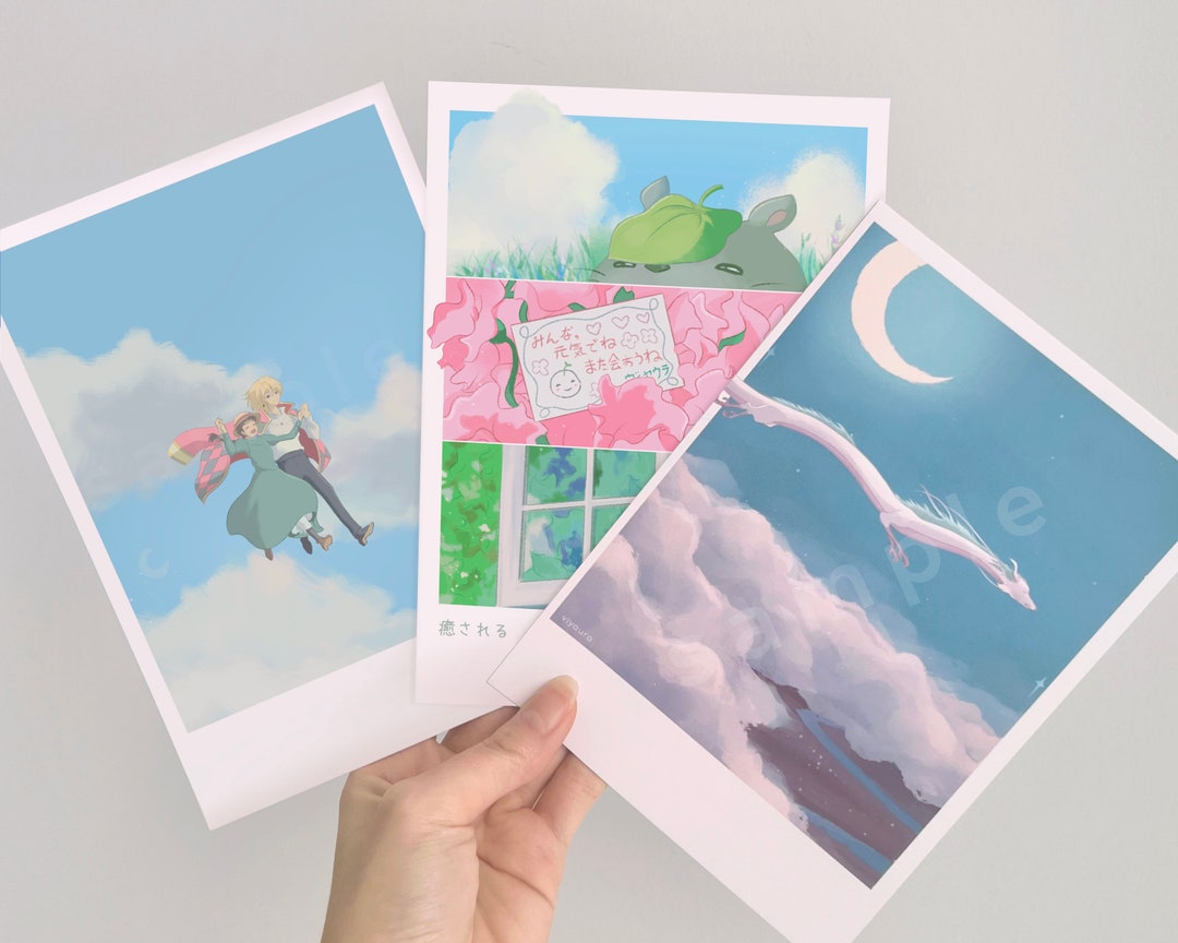 Aesthetic Anime Postcard Prints: Anime Prints, Minimalist Art Prints ...