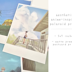 Aesthetic Anime Postcard Prints: Anime Prints, Minimalist Art Prints ...