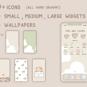 Soft Aesthetic Nature App Icon Set for Ios/ipad/android | Cute Clean ...