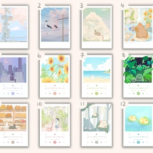 Aesthetic Anime Postcard Prints: Anime Prints, Minimalist Art Prints - Etsy