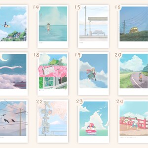 Aesthetic Anime Postcard Prints: Anime Prints, Minimalist Art Prints - Etsy
